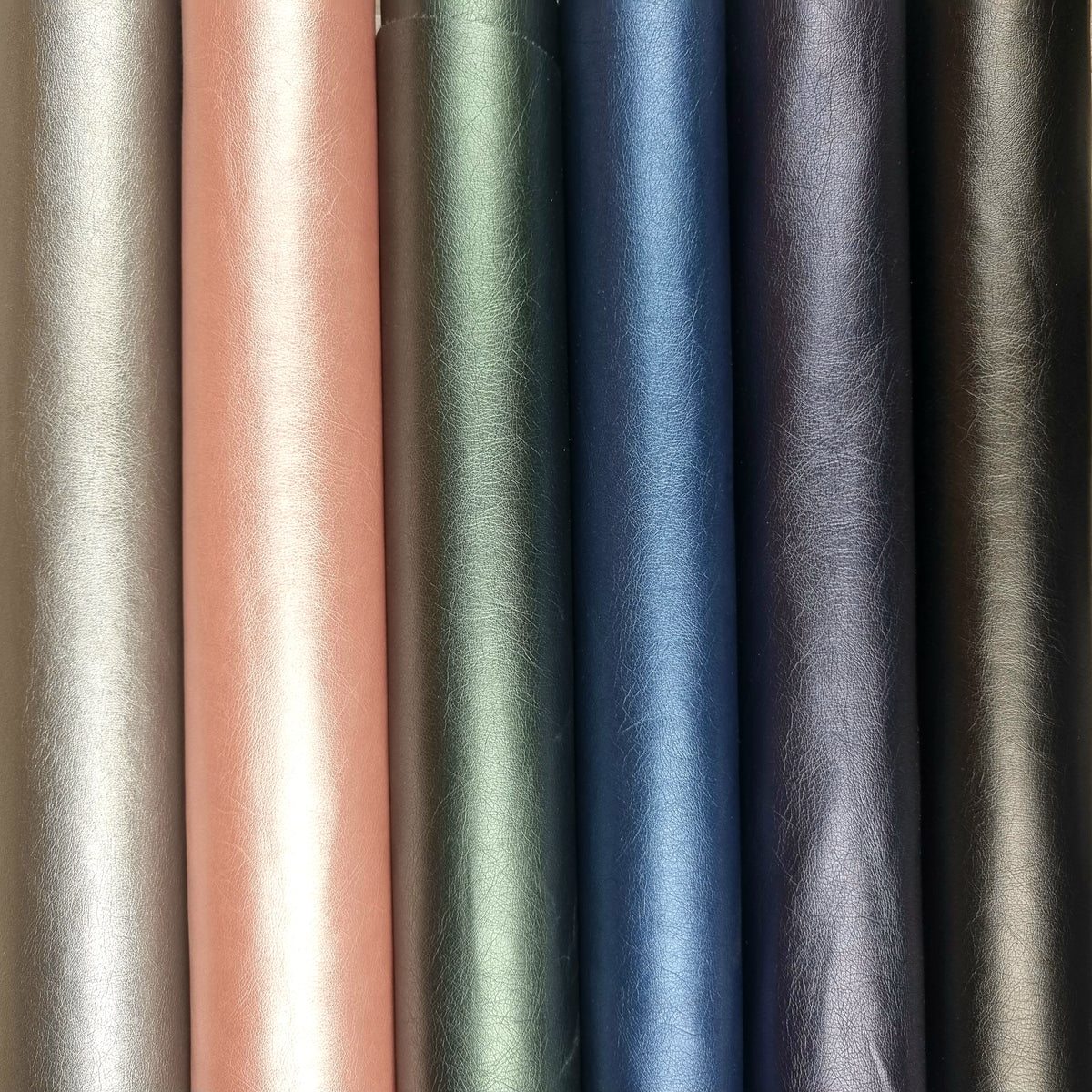 Soft Metallic Solid Faux leather / vinyl fabric. 39x70cm roll ...