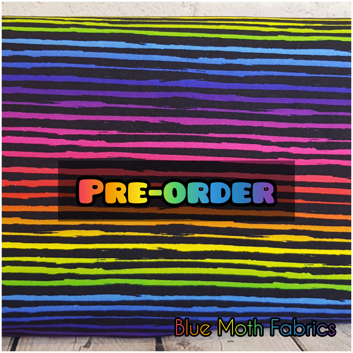 PRE-ORDER. Wonky rainbow stripes fabric. By METER | BlueMothFabrics
