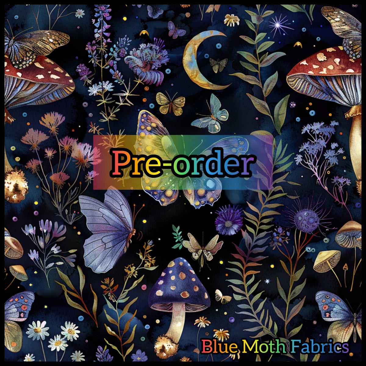 PRE-ORDER. Magic Forest fabric. By METER – BlueMothFabrics
