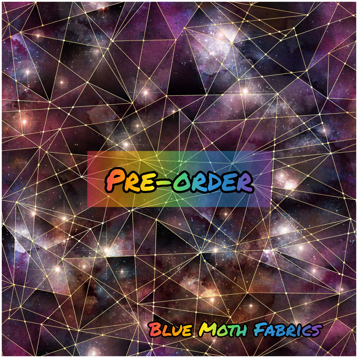 PRE-ORDER. Geometric Galaxy Burgundy fabric. By METER – BlueMothFabrics