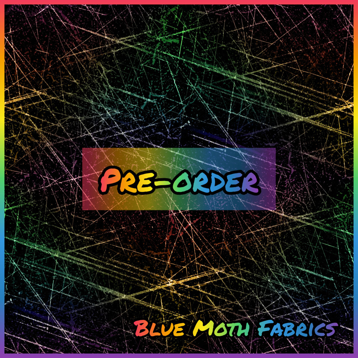 PRE-ORDER. Rainbow Scratch fabric. By METER – BlueMothFabrics